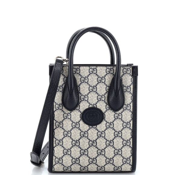 Gucci | Bags | Gucci Interlocking G Patch Tote Gg Coated Canvas Mini ...